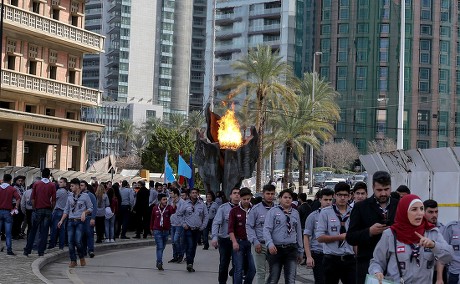 Lebanese Scouts Future Movement Gather Next Editorial Stock Photo ...
