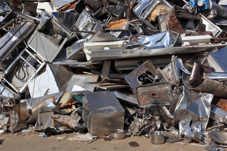 Scrap Metal Metal Waste Recycling Plant Editorial Stock Photo - Stock ...