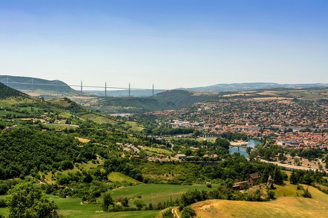 City View Millau Viaduct Millau Aveyron Editorial Stock Photo - Stock ...