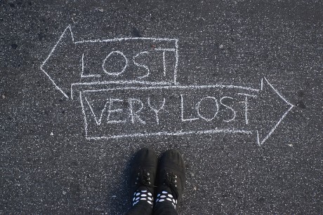 Chalk Lettering Characters Lost Very Lost Editorial Stock Photo - Stock ...