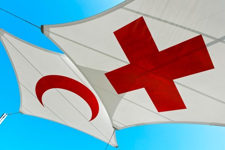 Red Cross Flag Red Crescent International Editorial Stock Photo - Stock ...