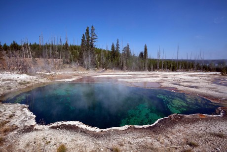 Abyss Pool West Thumb Geyser Basin Editorial Stock Photo - Stock Image ...