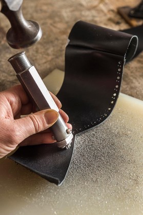 Model Released Shoemaker Patterns Punched Side Editorial Stock Photo ...