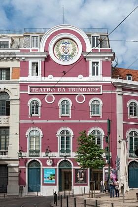 Teatro Da Trindade Theatre Bairro Alto Editorial Stock Photo - Stock ...