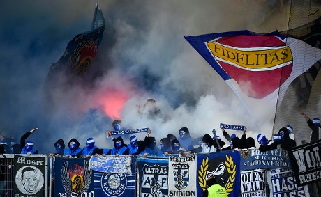 Radical Fans Soccer Match Hooded Hooligans Editorial Stock Photo ...