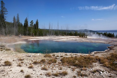 Abyss Pool West Thumb Geyser Basin Editorial Stock Photo - Stock Image ...