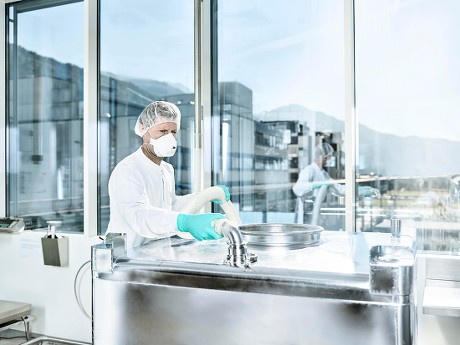 Model Released Chemical Laboratory Chemist Hairnet Editorial Stock ...