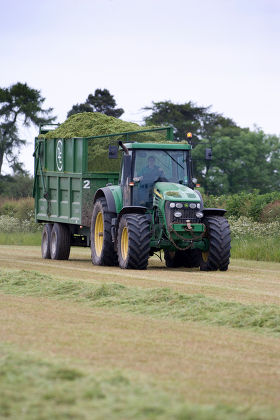 John Deere Tractor Carting Silage Feed Editorial Stock Photo - Stock ...