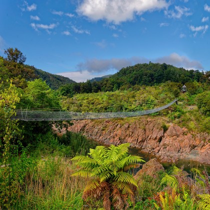 Buller Gorge Swing Bridge Across Buller Editorial Stock Photo - Stock ...