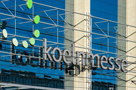 Koelnmesse Logo On Glass Facade Cologne Editorial Stock Photo - Stock ...