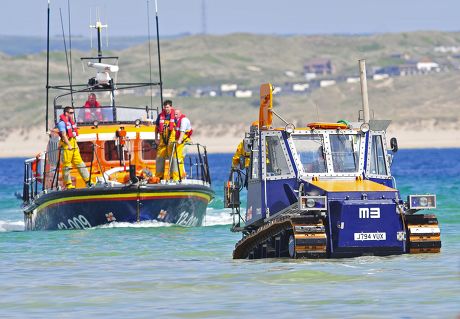 St Ives Lifeboat Returns Home Base Editorial Stock Photo - Stock Image ...