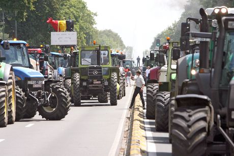 Dairy Farmers Protest Falling Milk Prices Editorial Stock Photo - Stock ...