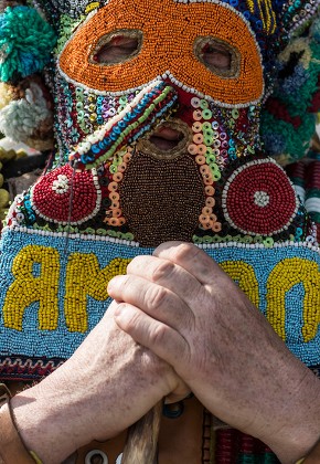 Bulgarian Dancer Wearing Traditional Mask Costume Editorial Stock Photo ...