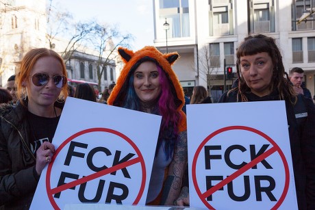 Anti Fur Protest, London Fashion Week, UK - 17 Feb 2018 Stock Pictures ...