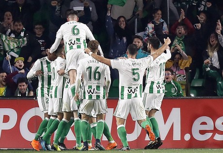 Real Betis Players Celebrate After Scoring Editorial Stock Photo ...