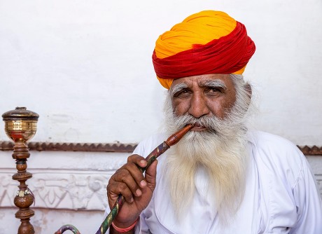 Old Man Shisha Jodphur Rajasthan India Editorial Stock Photo - Stock ...
