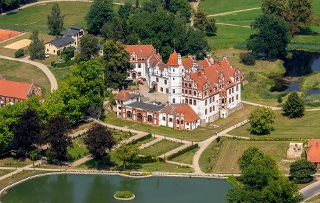 Aerial View Basedow Castle Mecklenburg Lake Editorial Stock Photo ...