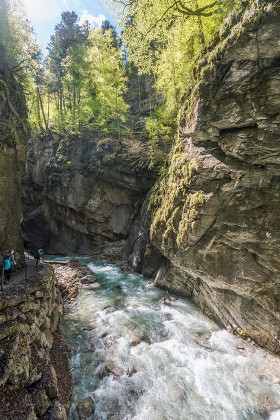Partnach River Flowing Into Partnach Gorge Editorial Stock Photo ...