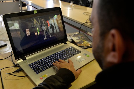 Hezbollah game released in Lebanon, Beirut - 23 Feb 2018 Stock Pictures ...
