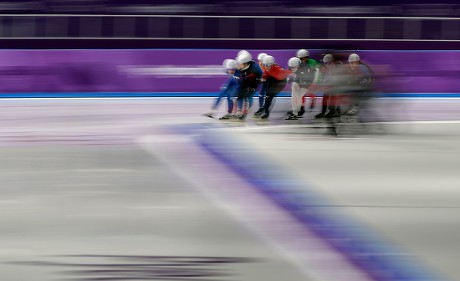 Athletes Action During Womens Speed Skating Editorial Stock Photo ...