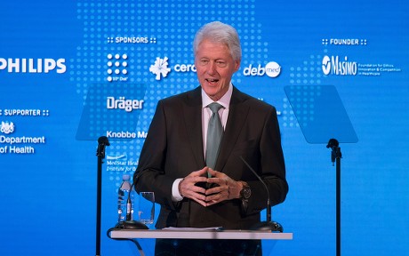 Former Us President Bill Clinton Delivers Editorial Stock Photo - Stock ...