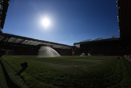 General View Stadium Sprinklers Watering Pitch Editorial Stock Photo ...