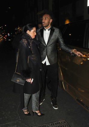 Pierre-Emerick Aubameyang and girlfriend Alysha Behague at Nobu ...