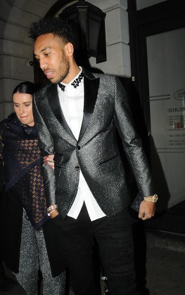 Pierre-Emerick Aubameyang and girlfriend Alysha Behague at Nobu ...