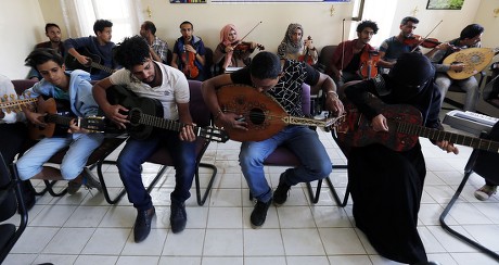 Yemeni Music Students Practice Playing Musical Editorial Stock Photo ...