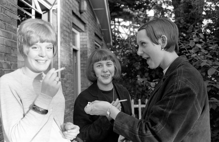 Teenage Mod Girls Smoking Britain 1964 Editorial Stock Photo - Stock ...