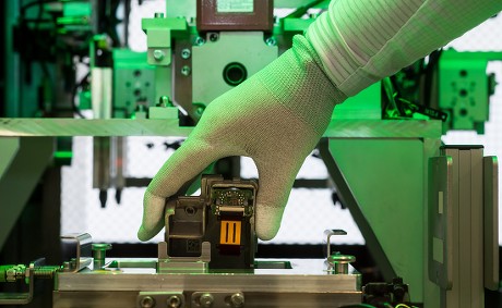 Conti Temic parts production in Ingolstadt, Germany - 02 Mar 2018 Stock ...