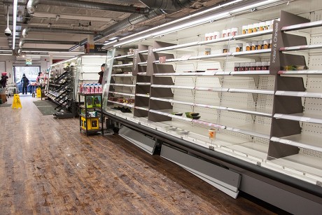 Empty Shelves Marks Spencer Bearsden Shoppers Editorial Stock Photo ...