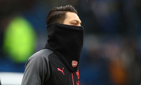 Mesut Ozil Arsenal Warms Covered Face Editorial Stock Photo - Stock ...
