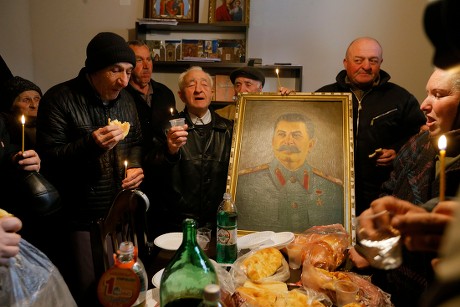 Georgian People Toast Beside Portrait Soviet Editorial Stock Photo ...