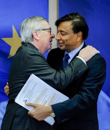 ArcelorMittal chairman Lakshmi N. Mittal (L) at EU commission, Brussels ...