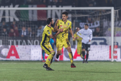 Luca Castiglia Pro Vercelli Celebrates After Editorial Stock Photo ...