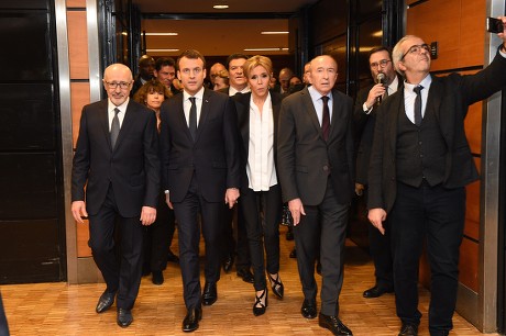 Emmanuel Macron Joel Mergui Ariel Goldmann Editorial Stock Photo ...
