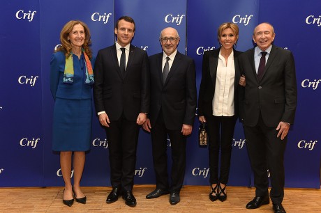 Emmanuel Macron Joel Mergui Ariel Goldmann Editorial Stock Photo ...