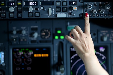 Transgender Stewardess Nicole Alonso Poses Boeing Editorial Stock Photo ...