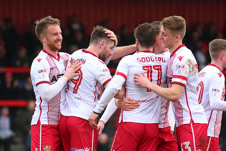 Dean Bowditch Stevenage Scores Second Goal Editorial Stock Photo ...