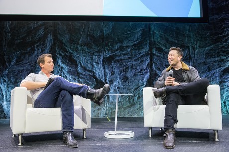 Elon Musk Ceo Spacex Tesla Sits Editorial Stock Photo - Stock Image ...