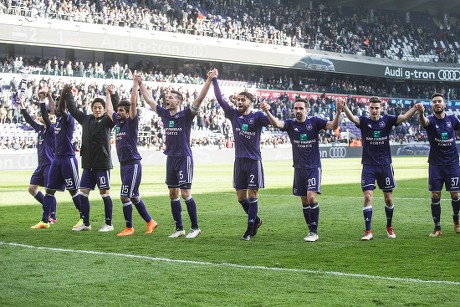 Rsc Anderlecht Players Celebrate Editorial Stock Photo - Stock Image ...