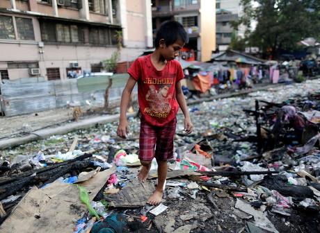 Filipino Informal Settler Boy Stands Next Editorial Stock Photo - Stock ...