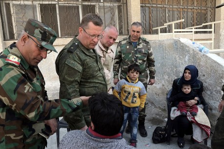 Syrian Russian Army Officers Speak Syrian Editorial Stock Photo - Stock ...