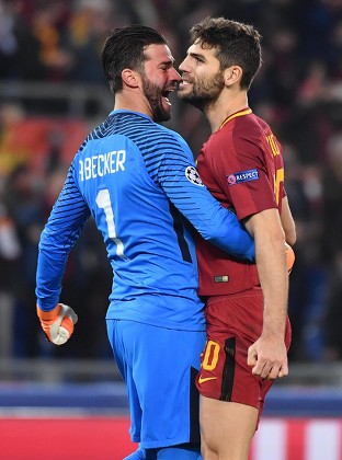 Romas Goalkeeper Alisson Becker L His Editorial Stock Photo - Stock ...