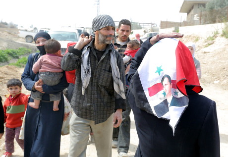 Woman Wears Scarf Picture Syrian President Editorial Stock Photo ...