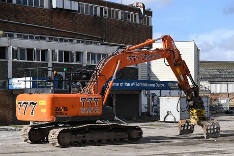 Demolition Vehicle Gets Ready Start Demolition Editorial Stock Photo ...