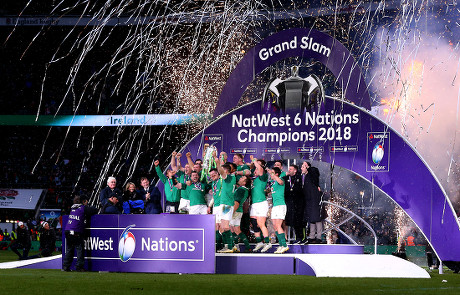 Ireland Lift Six Nations Trophy Triple Editorial Stock Photo - Stock ...