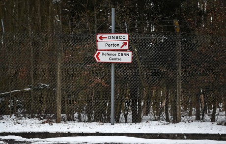 Direction Sign On Perimeter Porton Down Editorial Stock Photo - Stock ...