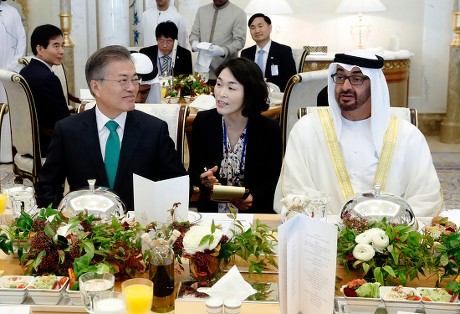 Moon Jaein Mohammed Bin Zayed Alnahyan Editorial Stock Photo - Stock ...